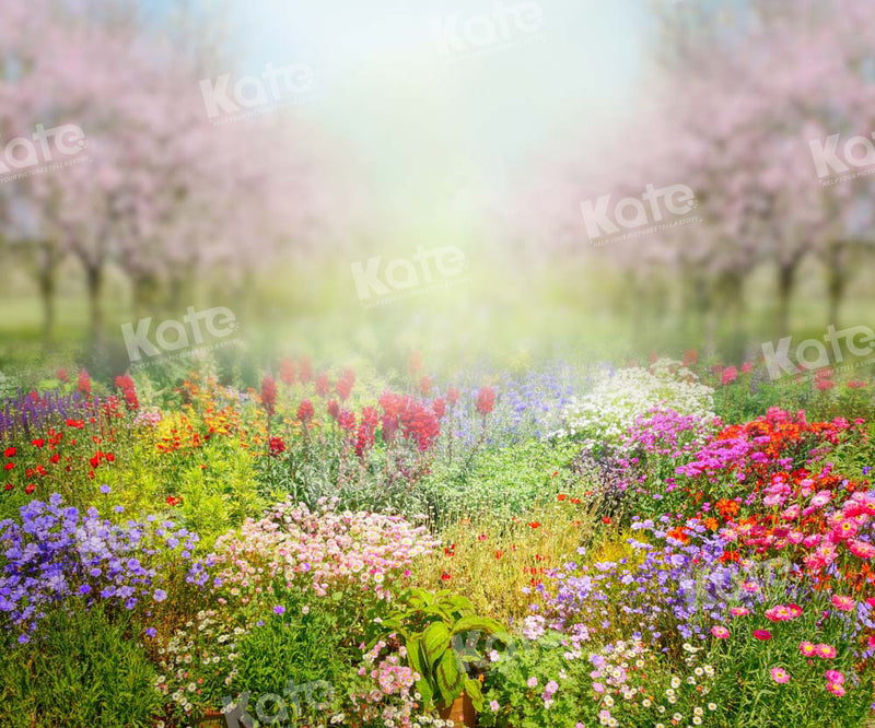 Kate Spring Garden Blooming Flowers Backdrop for Photography