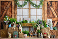Rustic Spring Easter Bunny Backdrop