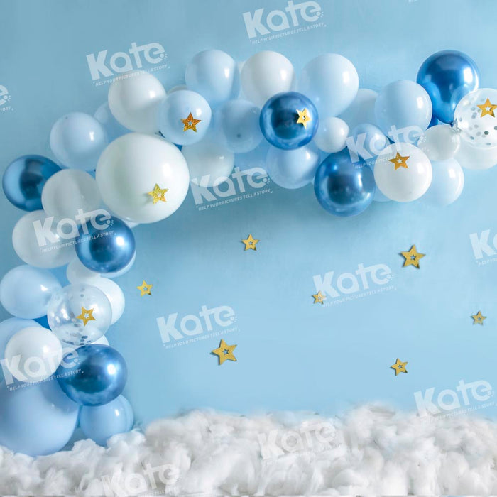 Starry Sky Blue Balloon Garland Backdrop