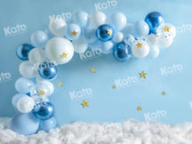 Starry Sky Blue Balloon Garland Backdrop