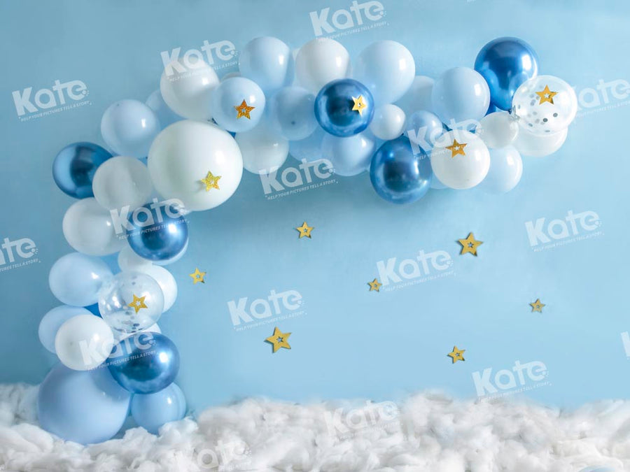 Starry Sky Blue Balloon Garland Backdrop