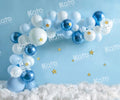Starry Sky Blue Balloon Garland Backdrop