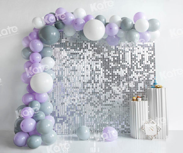 Silver Mosaic Balloon Party Backdrop