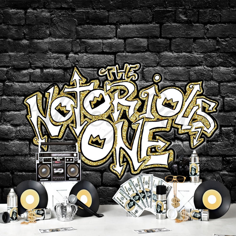 Urban Graffiti Hip Hop Brick Wall Backdrop