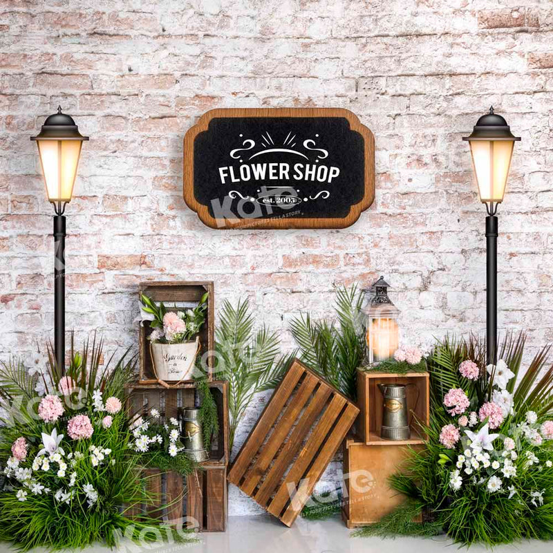 Rustic Floral Vintage Garden Backdrop