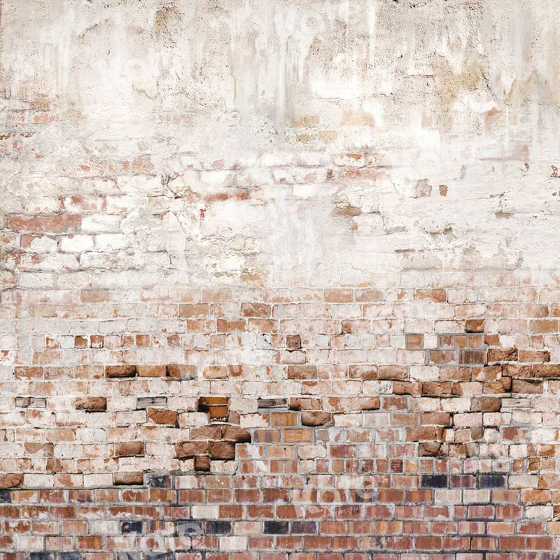 Rustic Vintage Distressed Brick Wall Backdrop