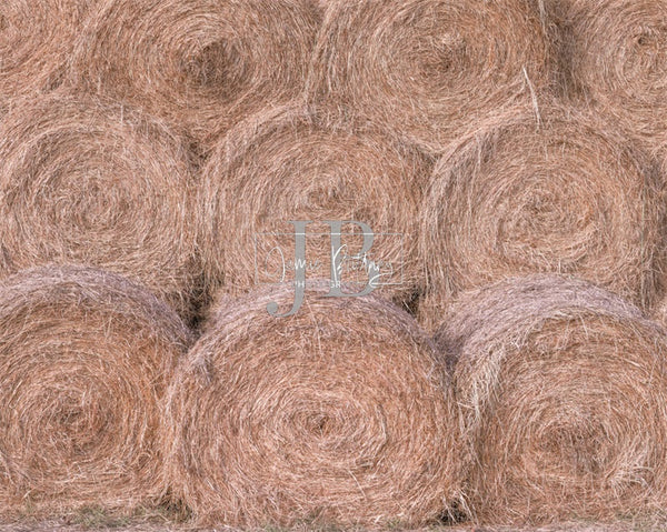 Rustic Hay Bale Farm Backdrop