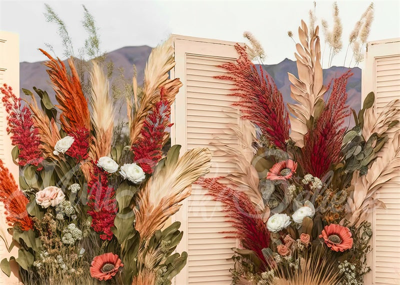 Rustic Autumn Floral Boho Backdrop