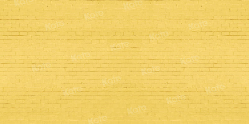 Sunny Yellow Brick Wall Backdrop