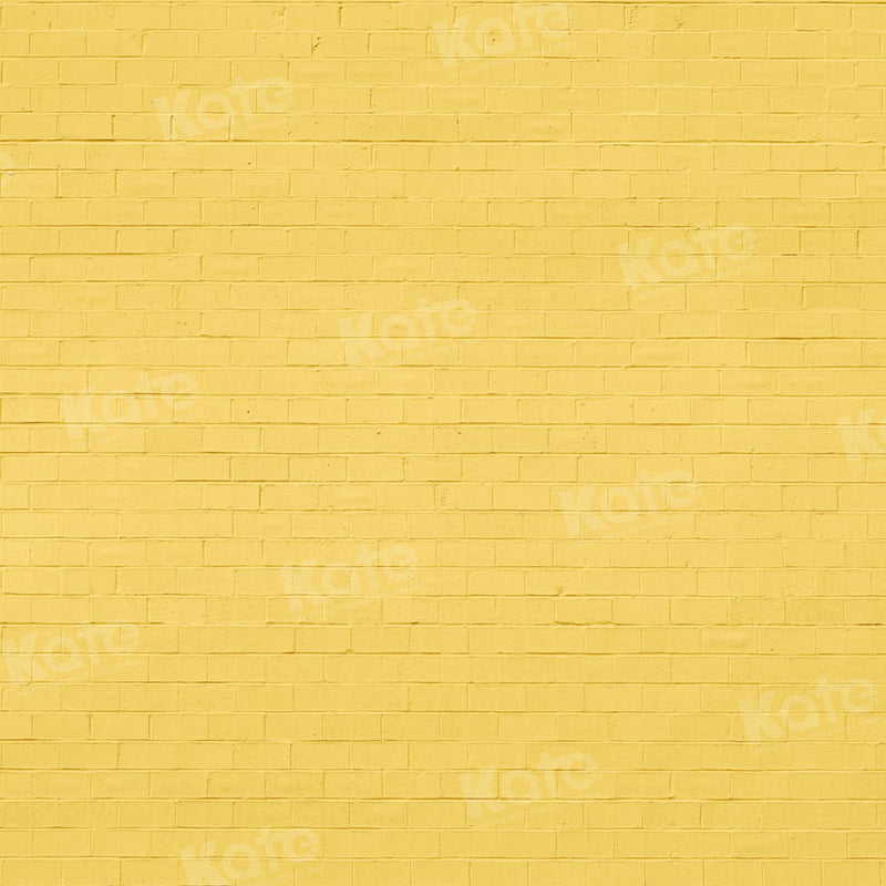 Sunny Yellow Brick Wall Backdrop