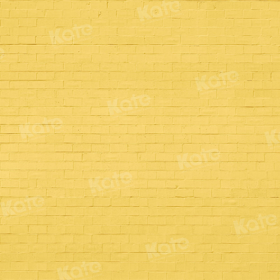 Sunny Yellow Brick Wall Backdrop
