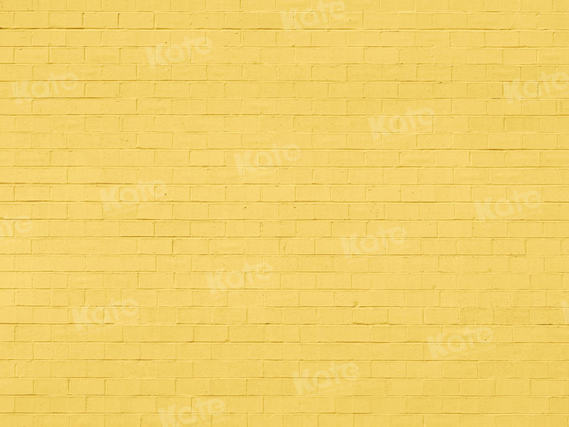 Sunny Yellow Brick Wall Backdrop