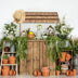 Rustic Garden Shed Floral Backdrop
