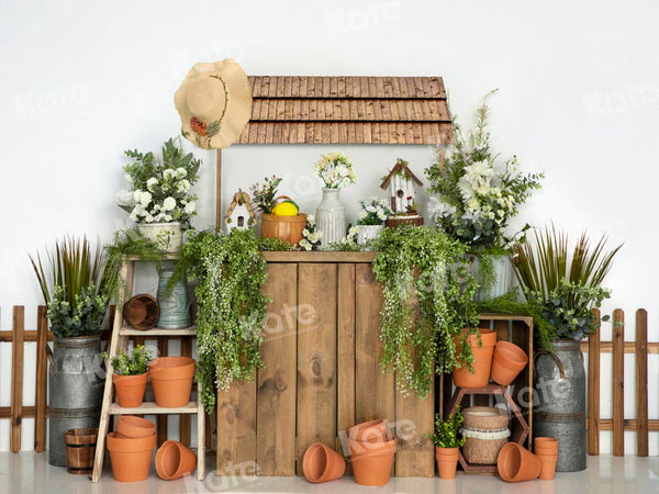 Rustic Garden Shed Floral Backdrop
