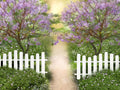 Charming Garden Path Kids Backdrop