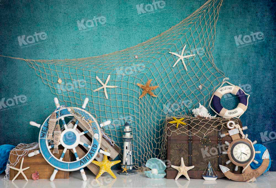 Coastal Nautical Ocean Decor Backdrop