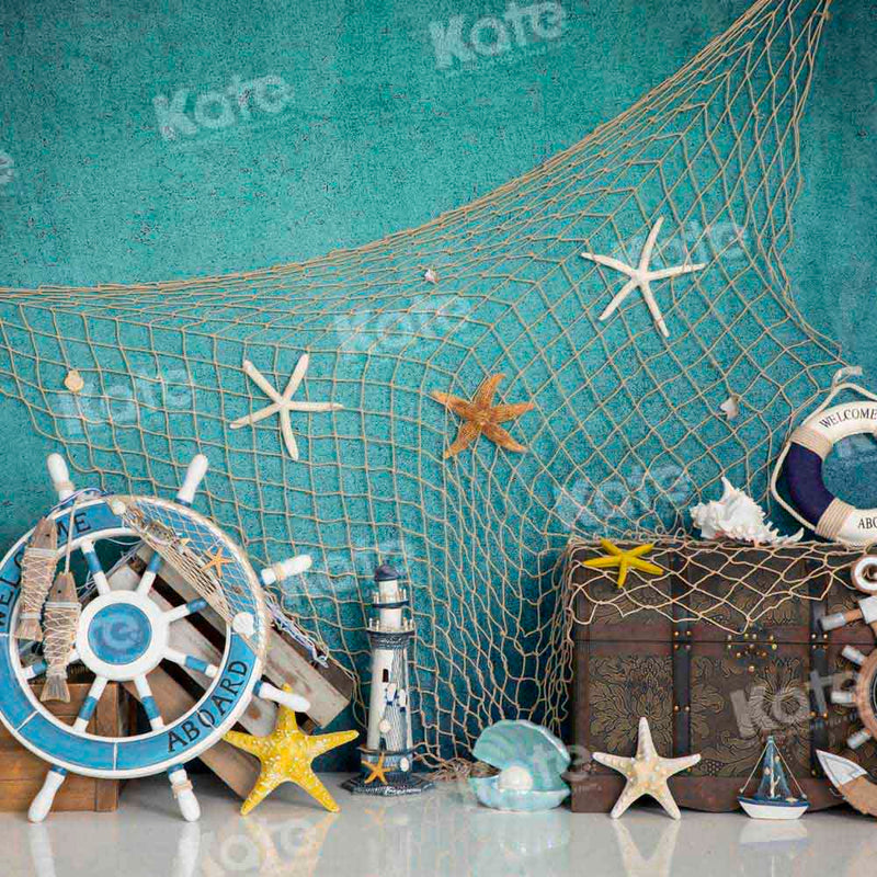 Coastal Nautical Ocean Decor Backdrop