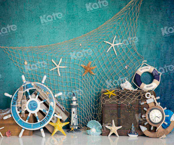Coastal Nautical Ocean Decor Backdrop