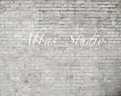 Neutral Rustic Light Brick Wall Backdrop
