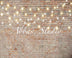Rustic Brick Wall String Lights Backdrop