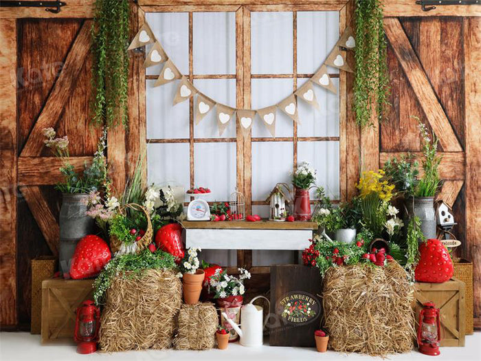 Rustic Farmhouse Window Garden Backdrop