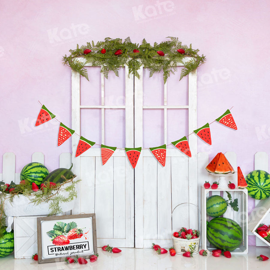 Rustic Summer Watermelon Garden Backdrop