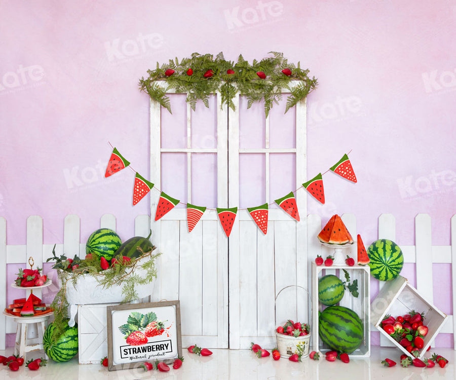Rustic Summer Watermelon Garden Backdrop
