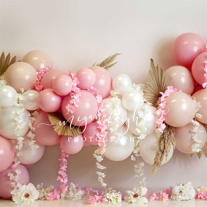 Kate Pink Floral Garland Backdrop for Photography