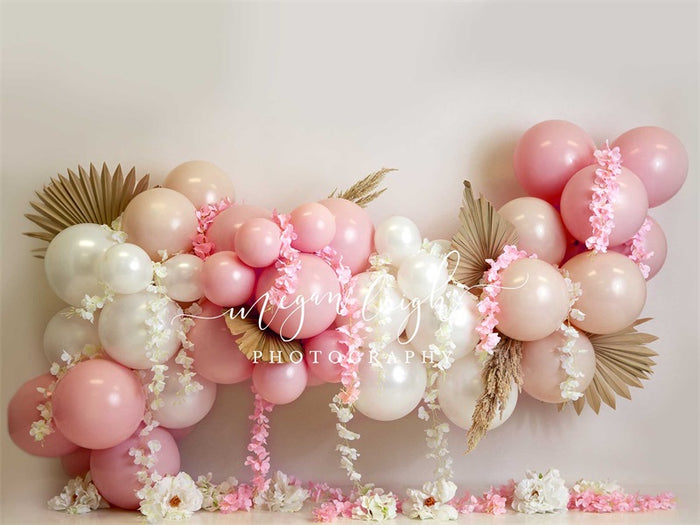 Blush Pink Balloon Celebration Backdrop