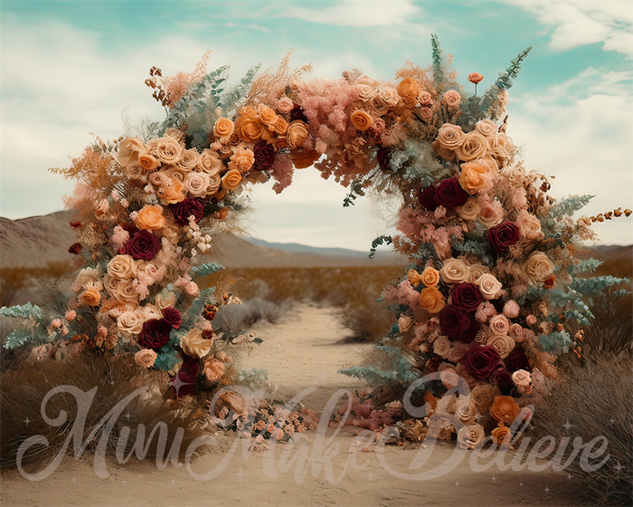 Rustic Desert Floral Arch Backdrop
