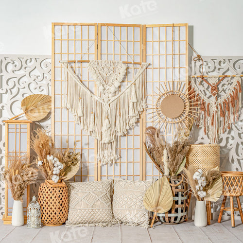 Boho Chic Macramé Room Divider Backdrop