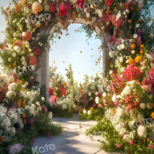 Enchanting Floral Garden Arch Backdrop
