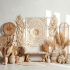 Bohemian Neutral Textured Wall Backdrop