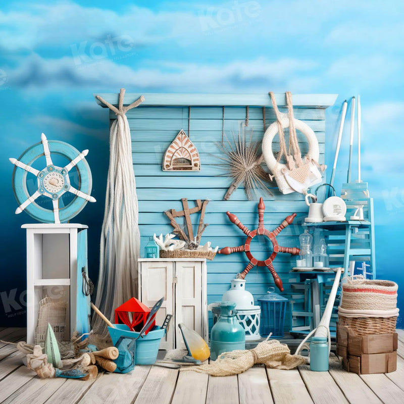Coastal Nautical Home Decor Backdrop