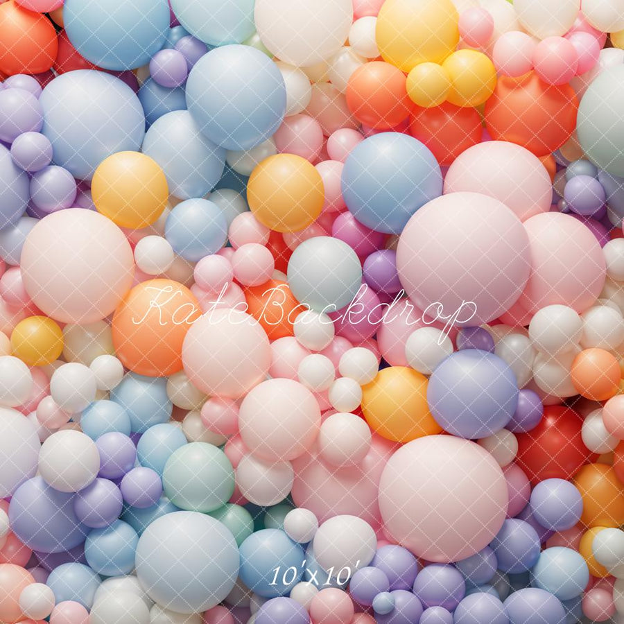 Pastel Balloon Cluster Photo Backdrop