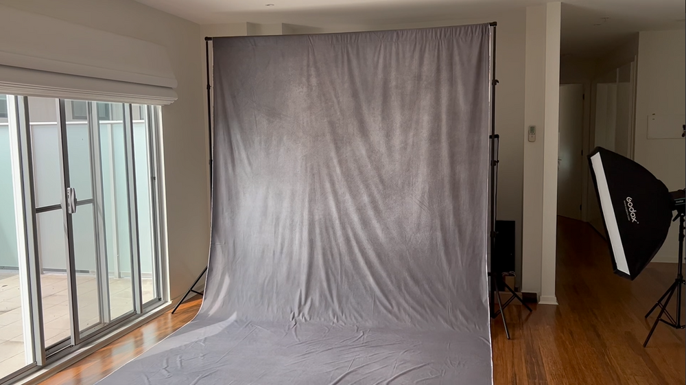 Classic Neutral Gray Textured Photography Backdrop