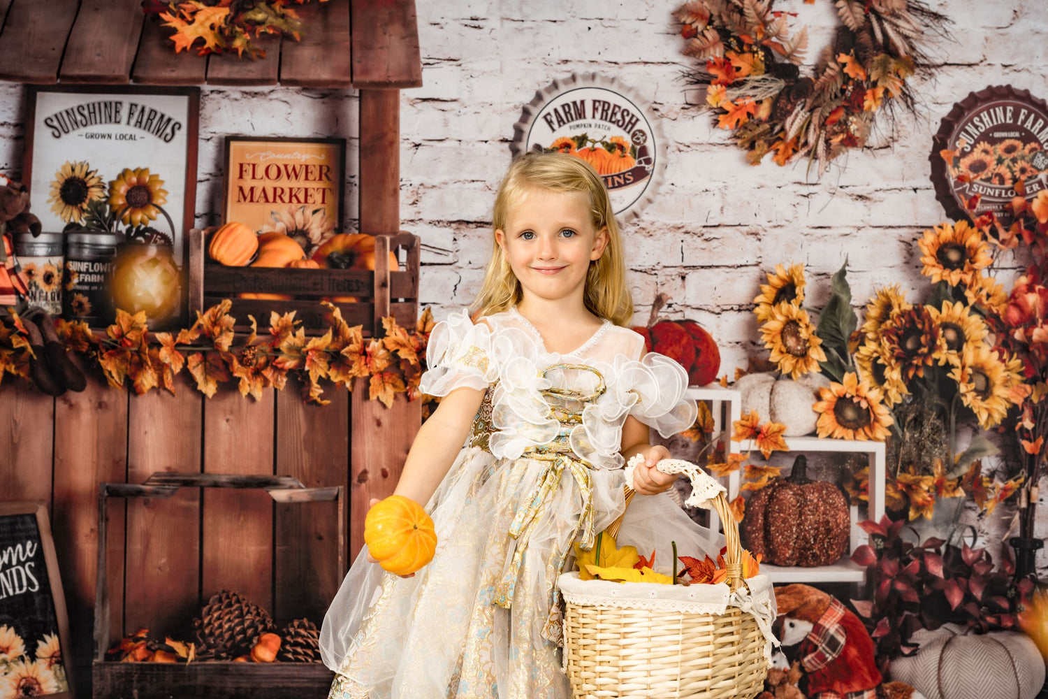 Kate Fall Market Halloween Backdrop for photography