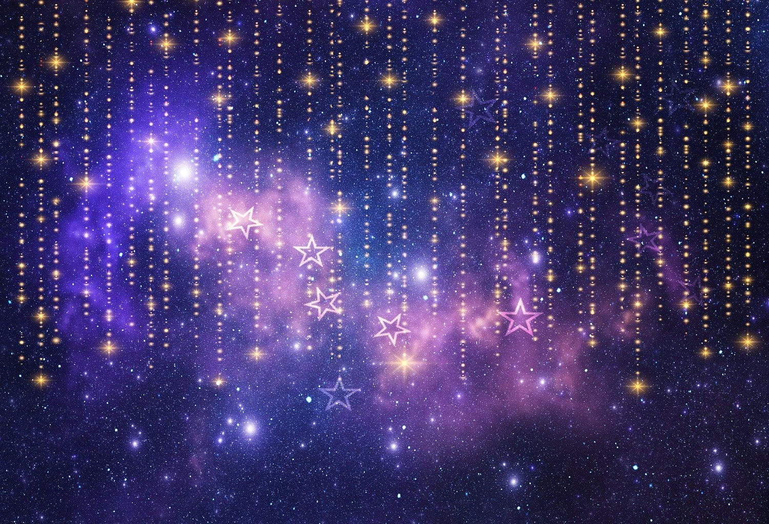 Celestial Starry Night Galaxy Backdrop
