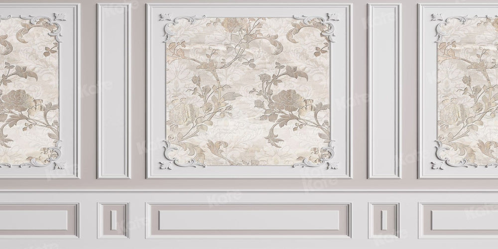 Elegant Vintage Floral Panel Backdrop