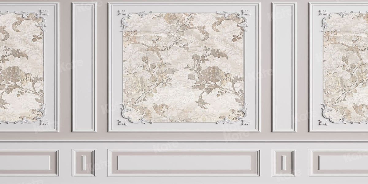 Elegant Vintage Floral Panel Backdrop