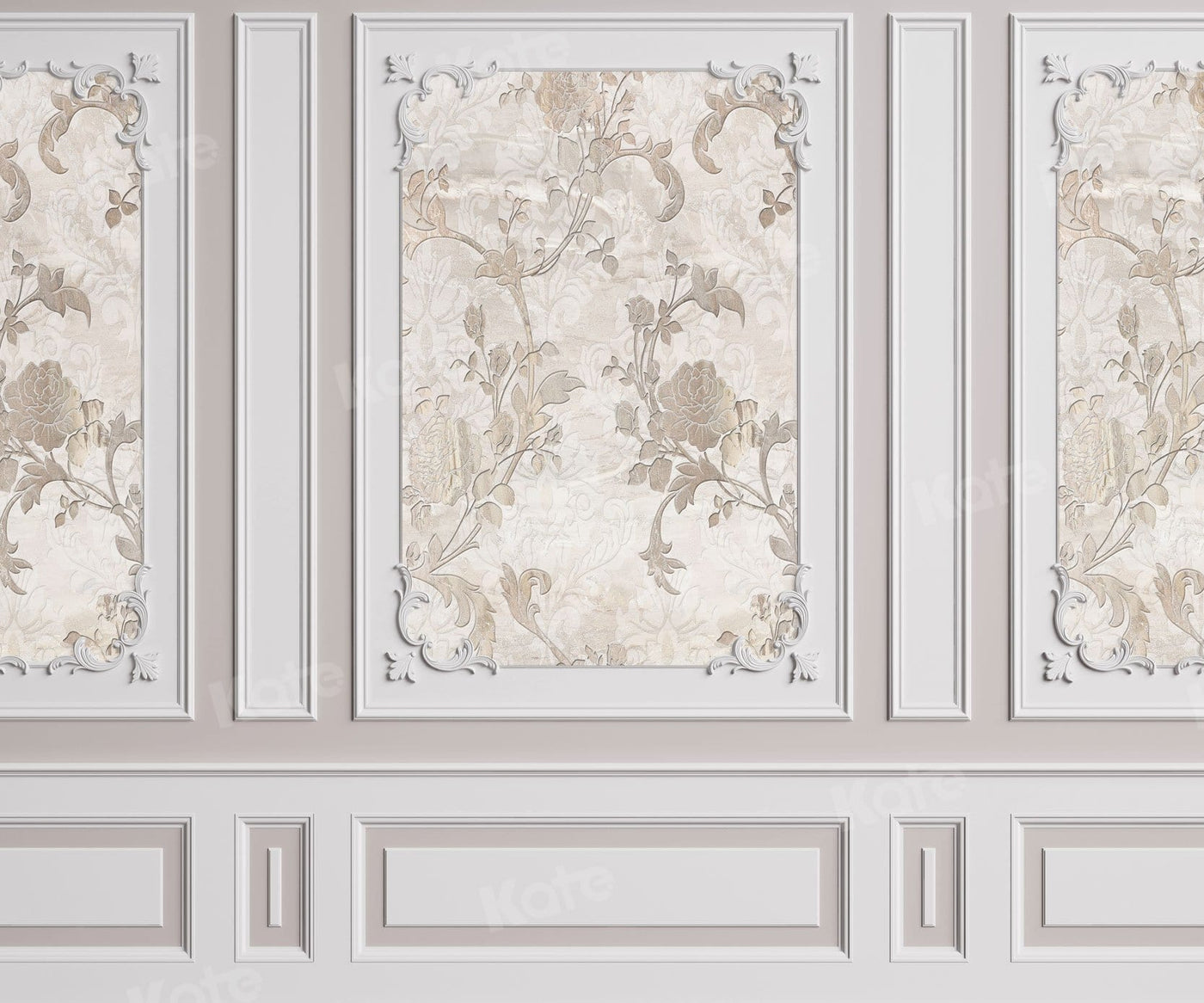 Elegant Vintage Floral Panel Backdrop