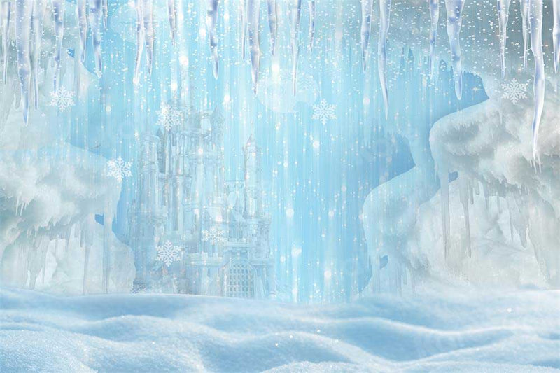 Enchanting Winter Wonderland Icicle Backdrop