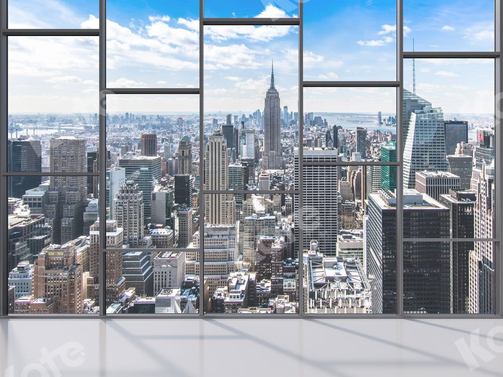 Urban Skyline Panoramic Cityscape Backdrop