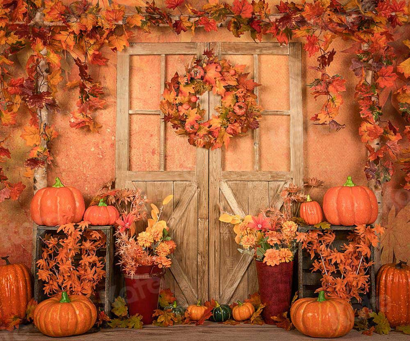 Rustic Autumn Harvest Seasonal Backdrop