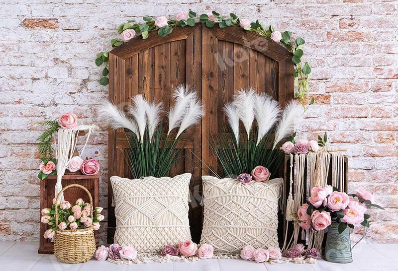Rustic Floral Boho Room Decor Backdrop