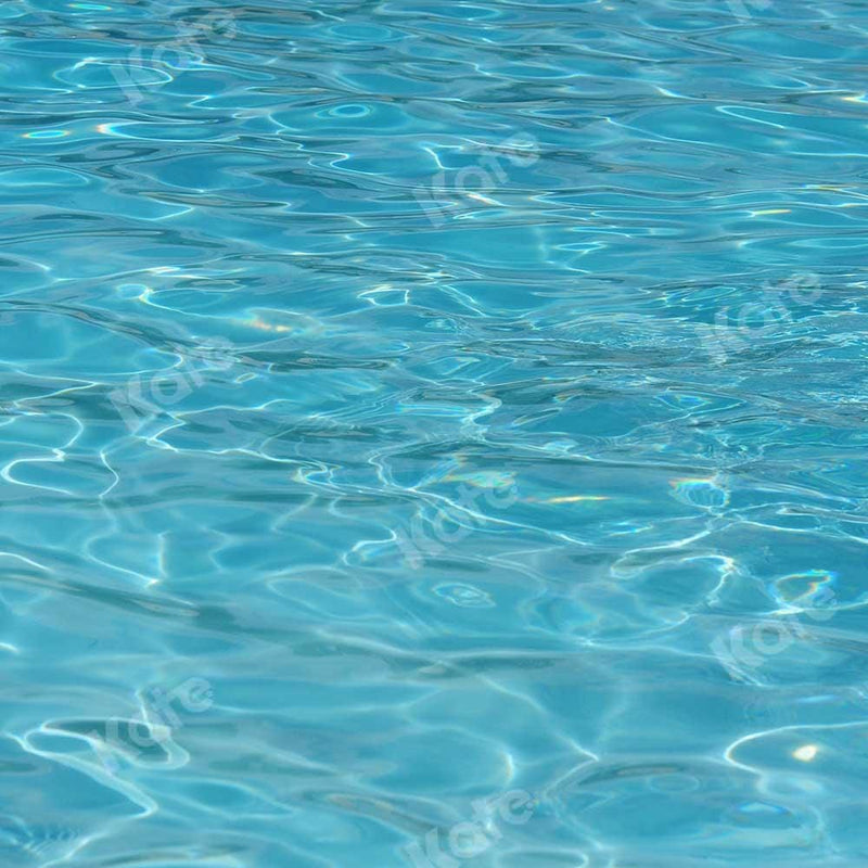 Kate Summer Swimming Pool Ripple Blue Backdrop for Photography