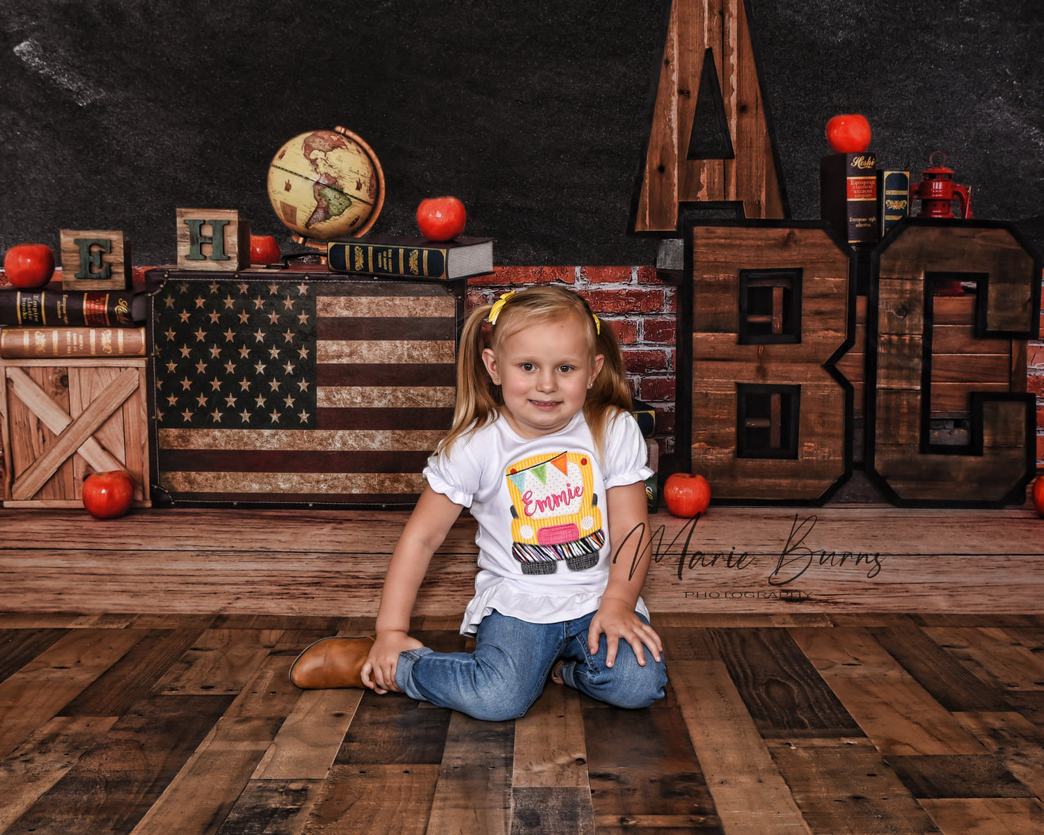 Kate Back to School Blackboard US Backdrop