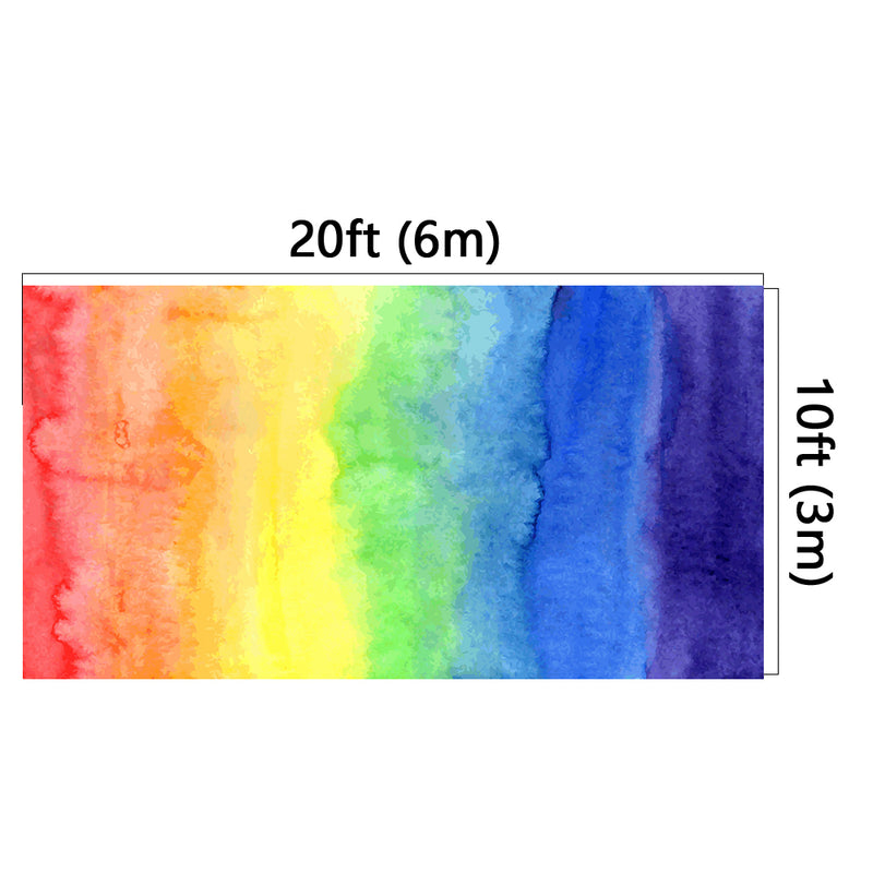 Vibrant Watercolor Rainbow Gradient Backdrop