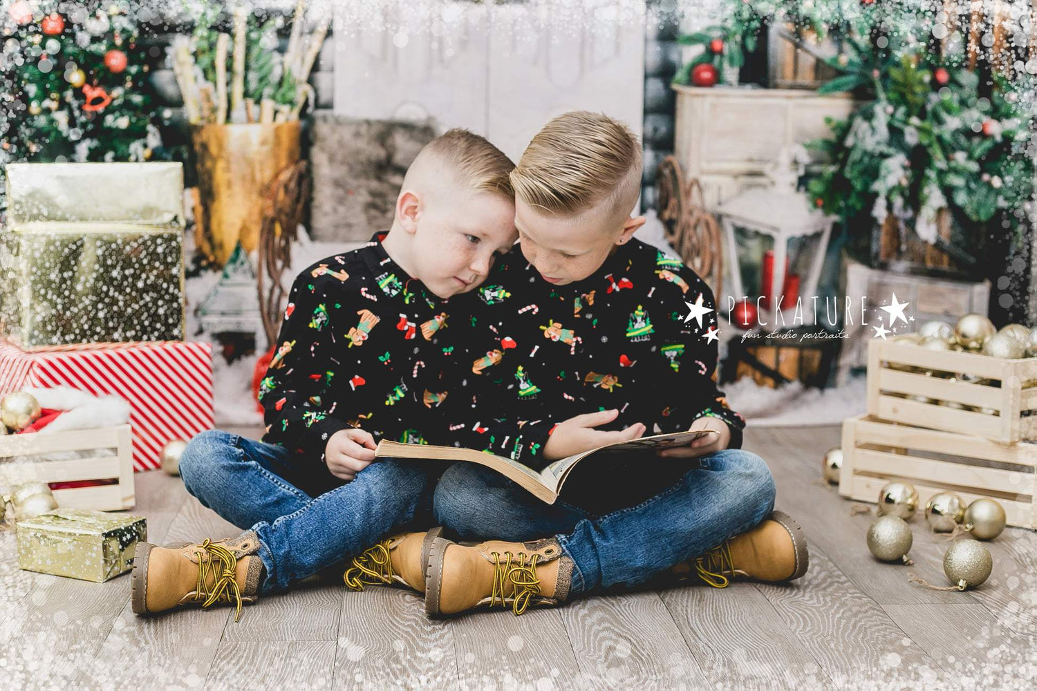 Cozy Festive Winter Wonderland Backdrop