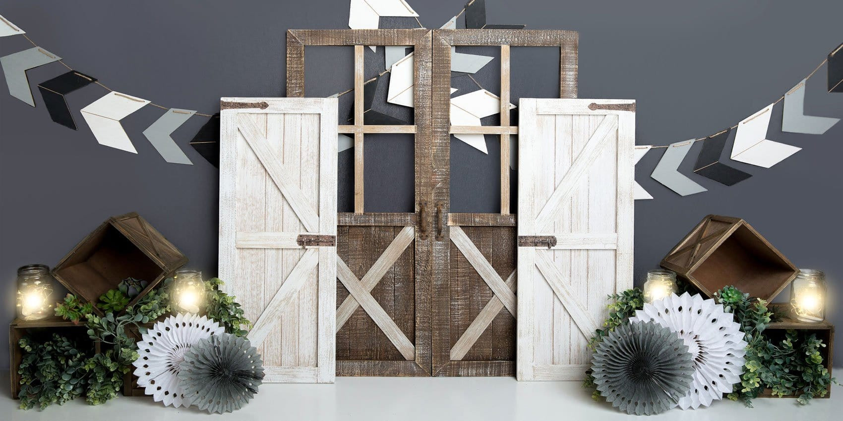 Rustic Farmhouse Vintage Door Backdrop